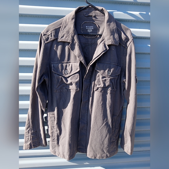 No Boundaries | Jackets & Coats | Vtg No Boundaries Grey Khaki Military Jacket Cargo Trooper ...
